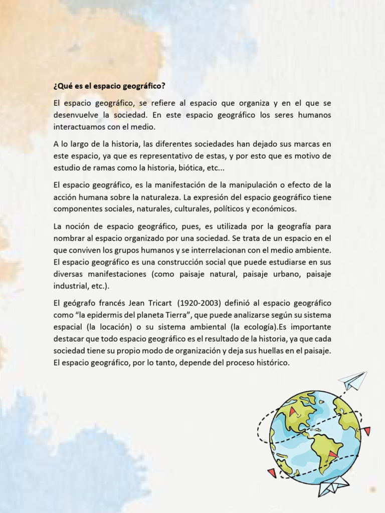 Lectura Espacio Geogr-fico | PDF | Geografía | Paisaje