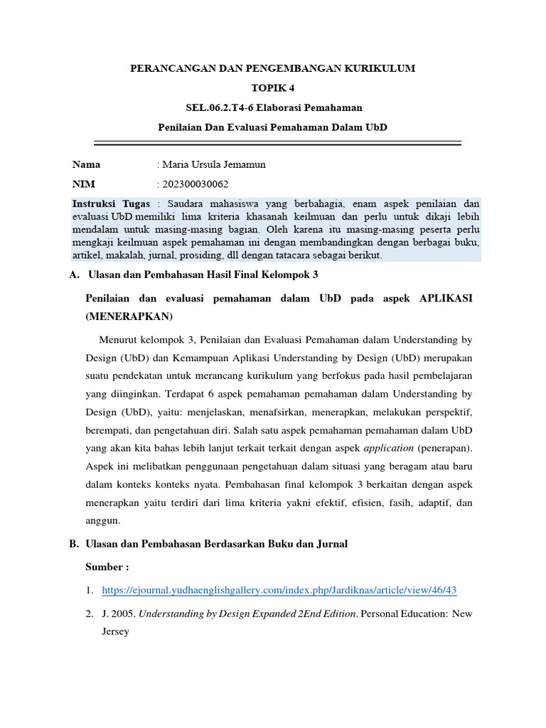 Teks SEL.06.2.T4-6 Elaborasi Pemahaman | PDF