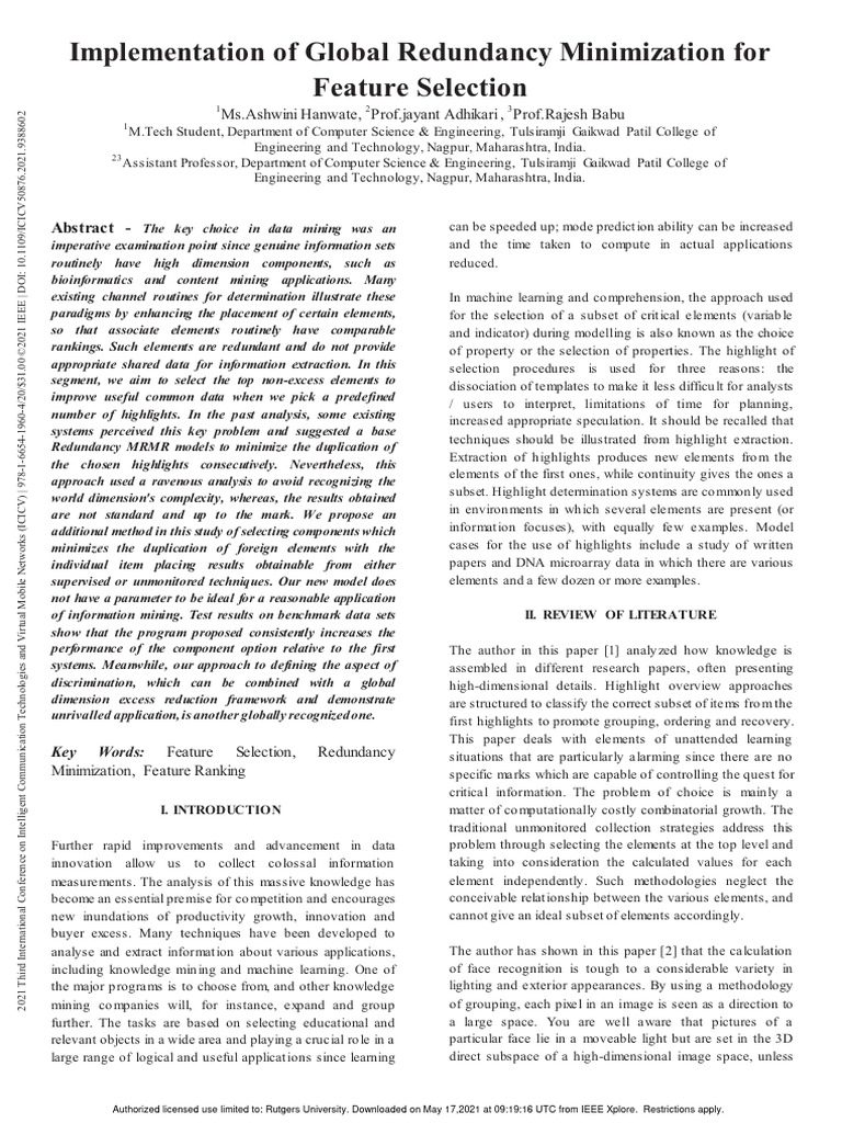 hanwate2021 | PDF | Support Vector Machine | Statistical Classification