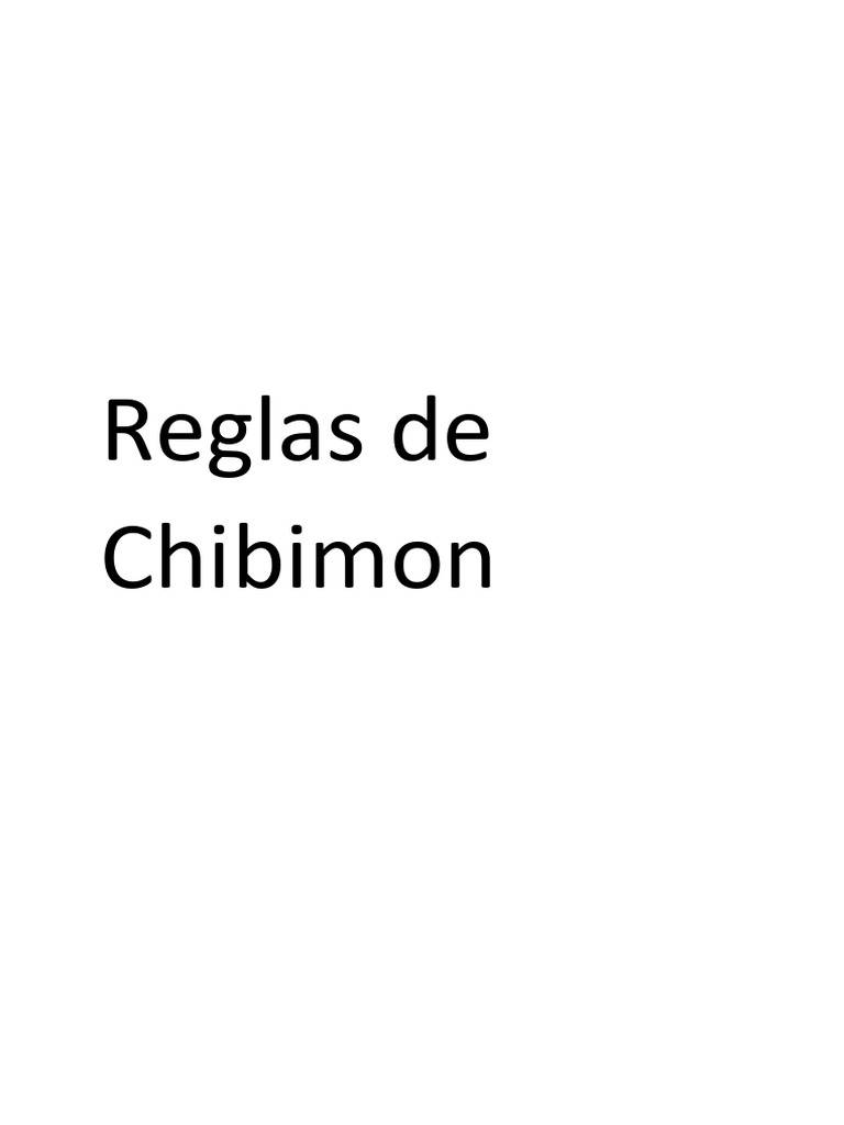 Reglas y Estrategias de Chibimon | PDF | Hogar, jardinería y bricolaje