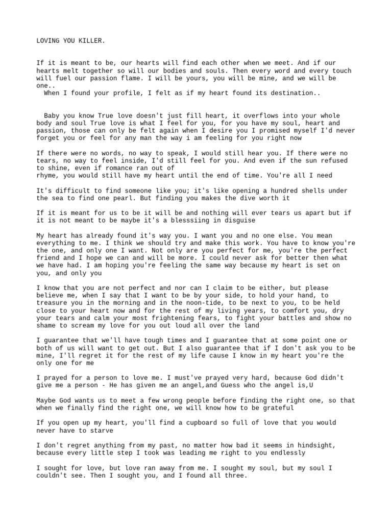 Heartfelt Love Letter to My Soulmate | PDF | Love | Feeling