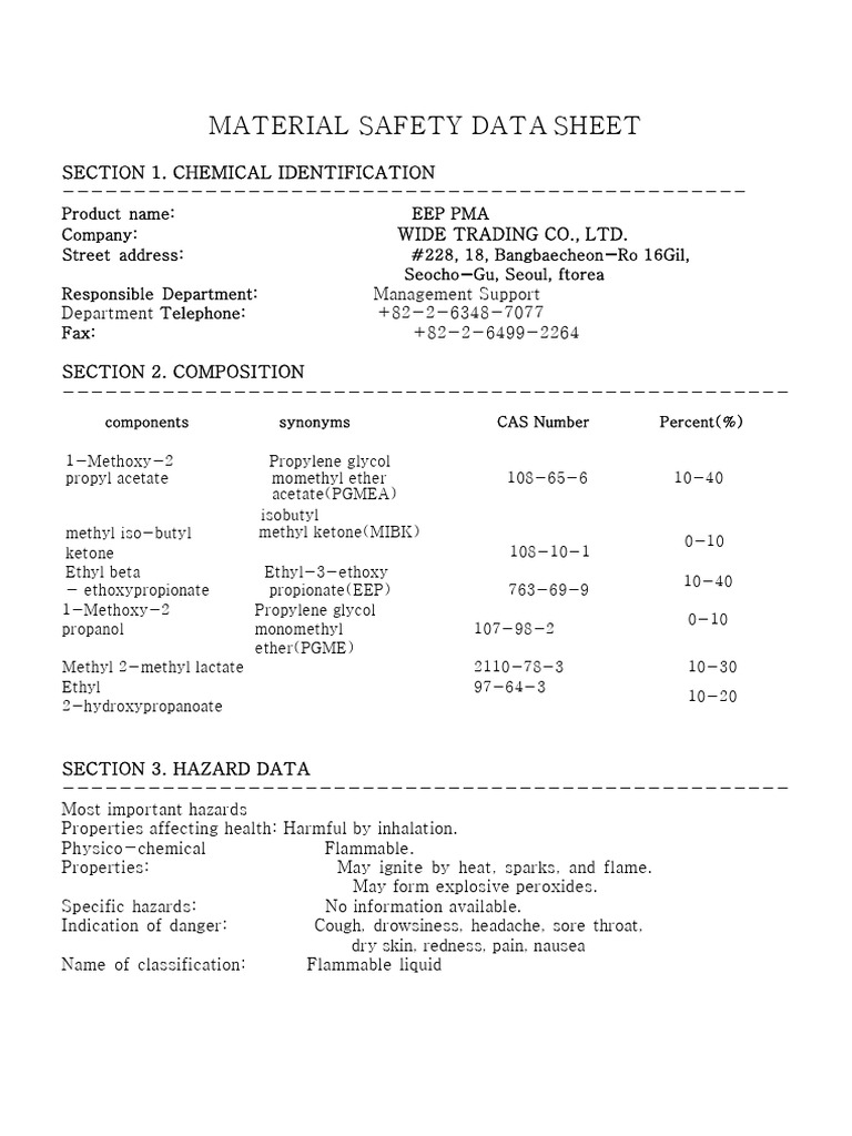 SDS Eep-Pma | Download Free PDF | Fires | Magnesium