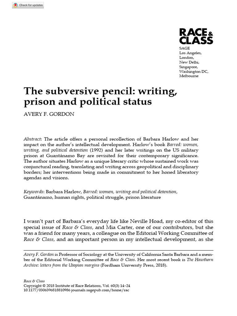 The Subversive Pencil Women: Writing and Political Status / Avery-F ...