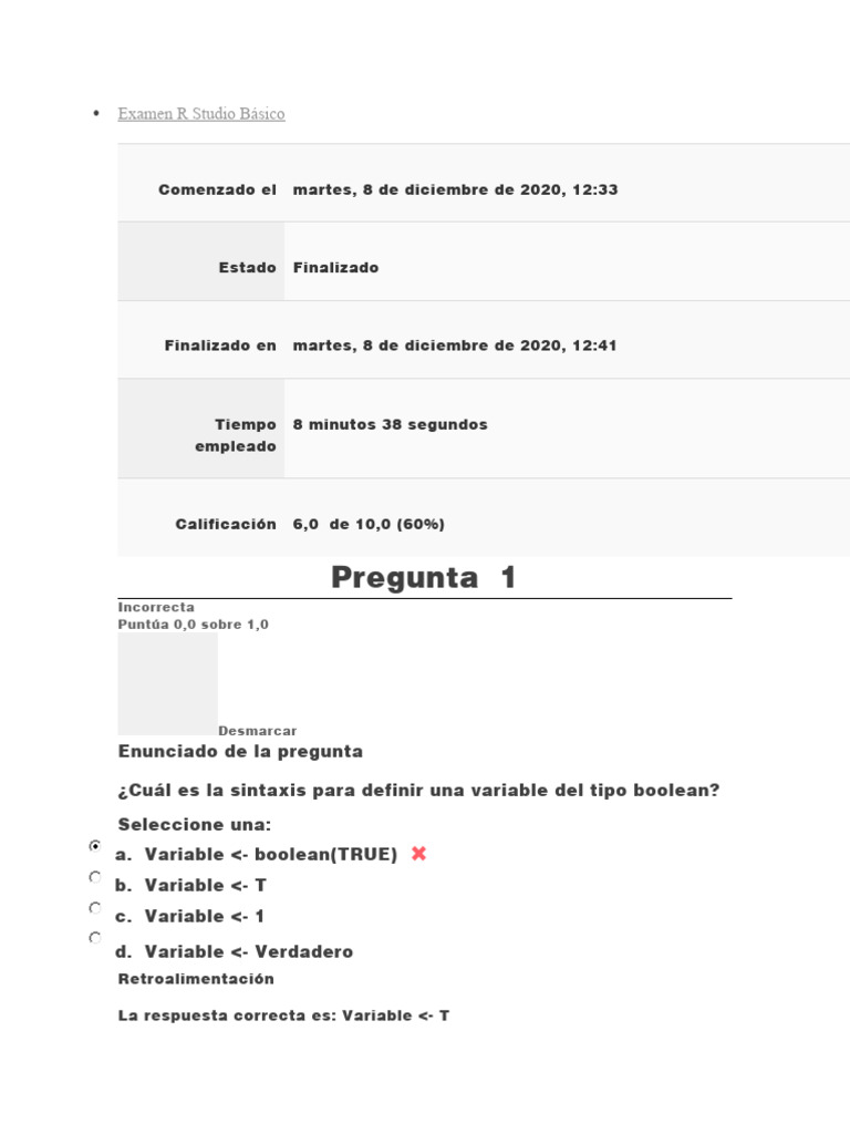 Examen R Studio Básico J.N | Descargar gratis PDF | Programación de computadoras | Informática