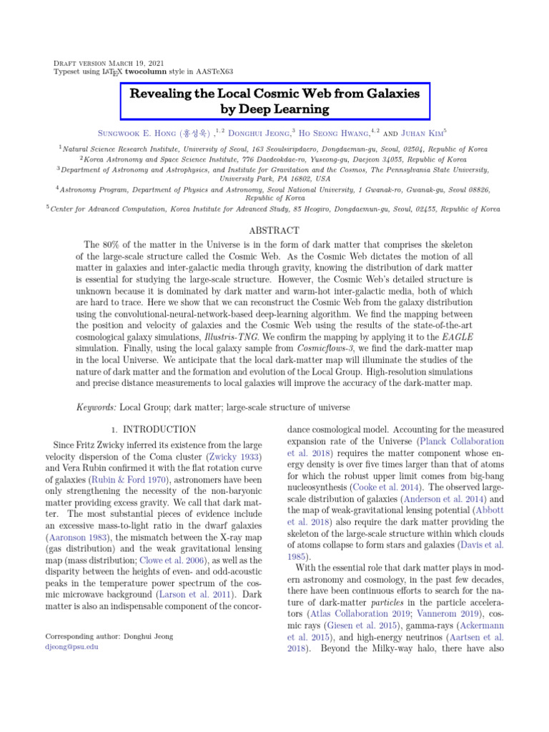 Revealing Local Cosmic Web Galaxies | PDF | Dark Matter | Physics