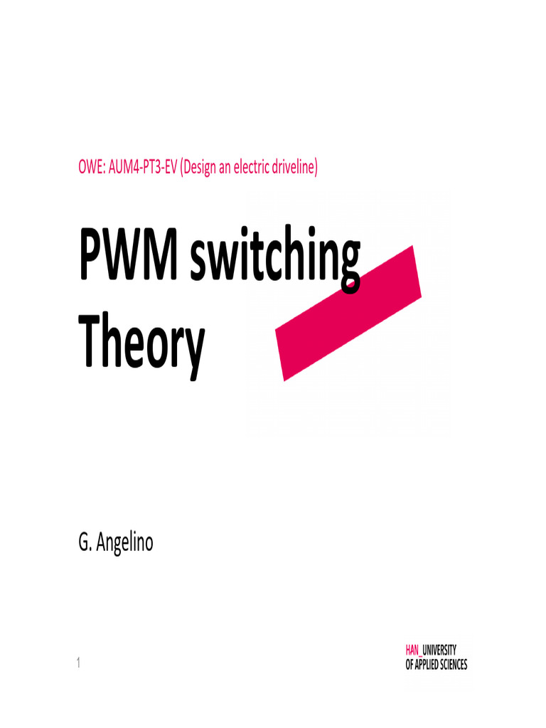 Presentation PWM Switching Theory 2020 | PDF | Electrical Engineering ...