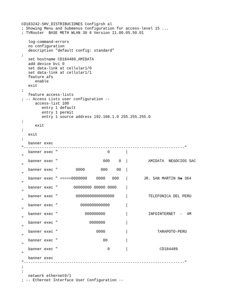 Teldat V - Nateo - Wifi - Access List - Lan - Wan-Dchp | Download Free PDF | Ip Address ...