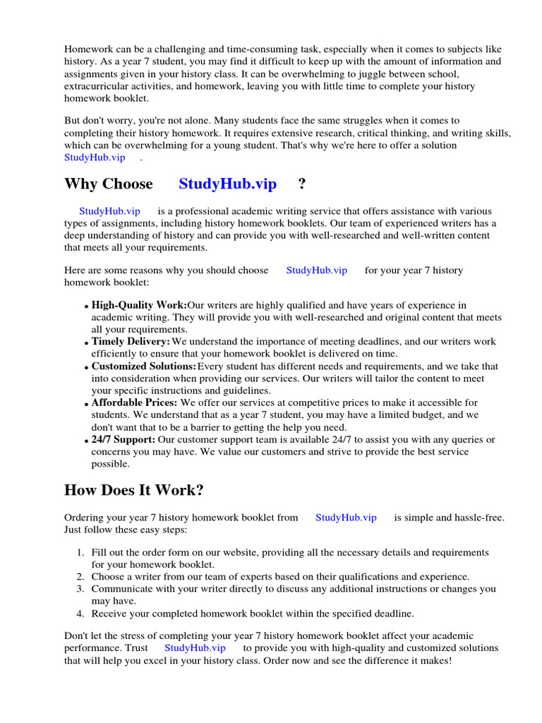 Year 7 History Homework Booklet | PDF | Worksheet | Lesson Plan