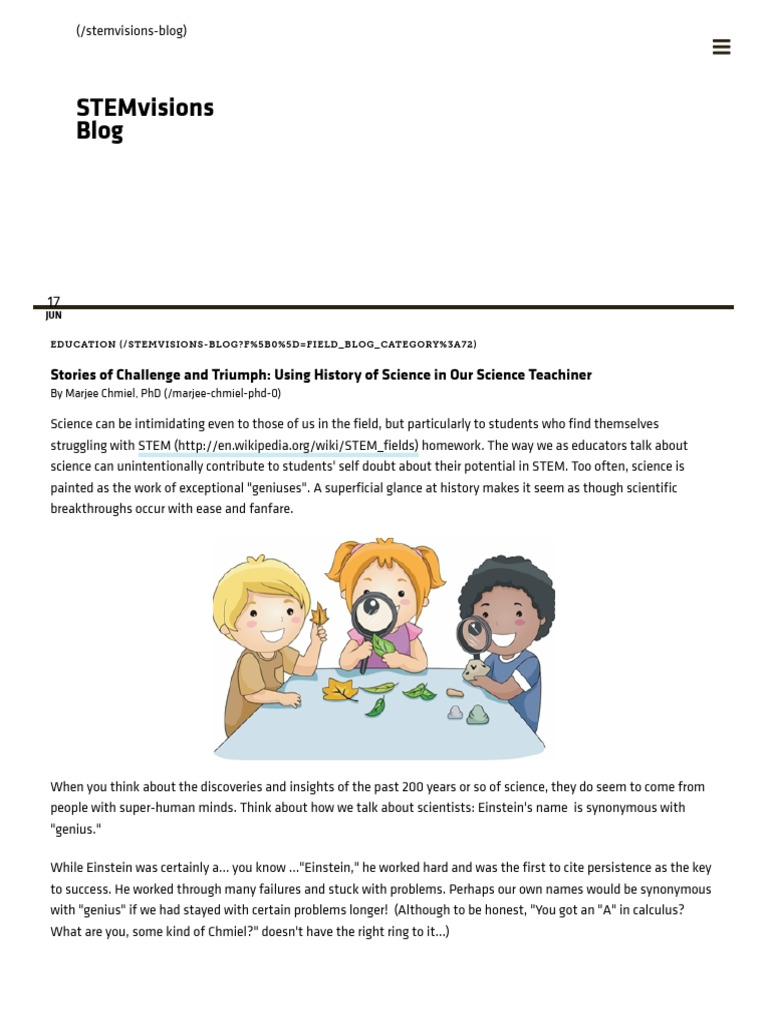 Stories of Challenge and Triumph - Using History of Science in Our ...