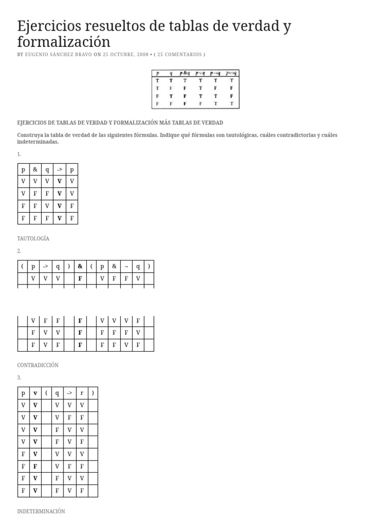 Practica Tablas de Verdad | PDF | Lógica matemática | Lógica