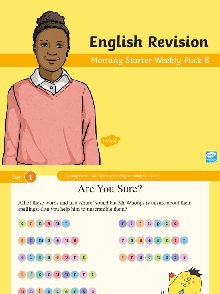 Year 6 English Revision Morning Starter Weekly PowerPoint Pack 8 | PDF ...