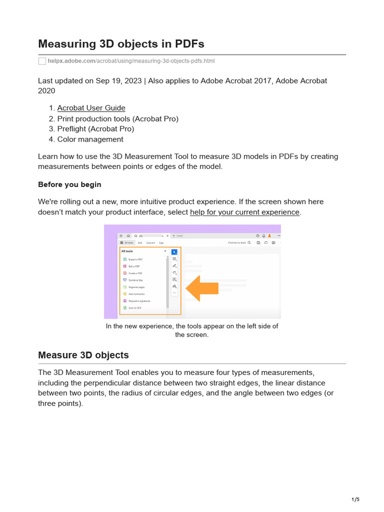 Measuring 3D Objects in Adobe Acrobat | PDF | 3 D Computer Graphics | 3 ...