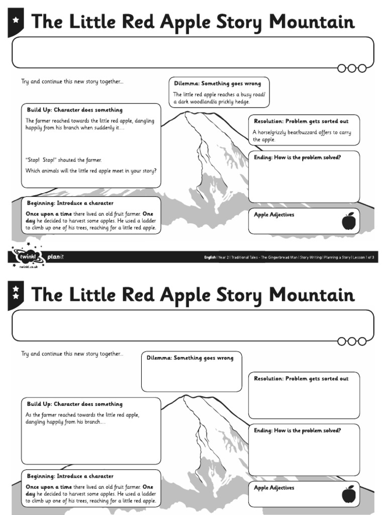 Activity Sheet The Little Red Apple | PDF