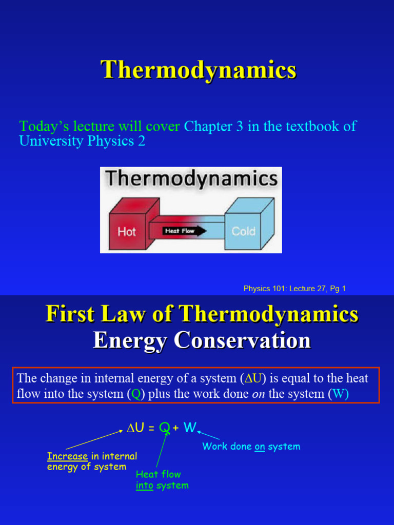 First Law of Thermodynamics Explained | PDF | Heat | Thermodynamics