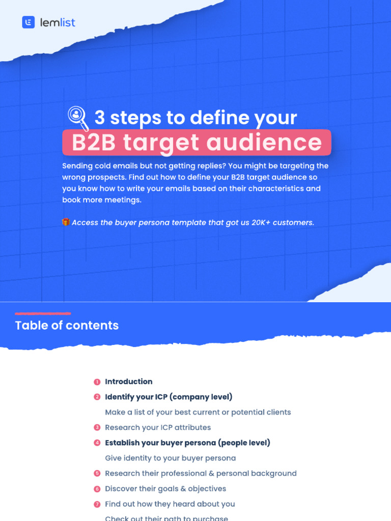 3 Steps To Define Your B2B Target Audience | PDF