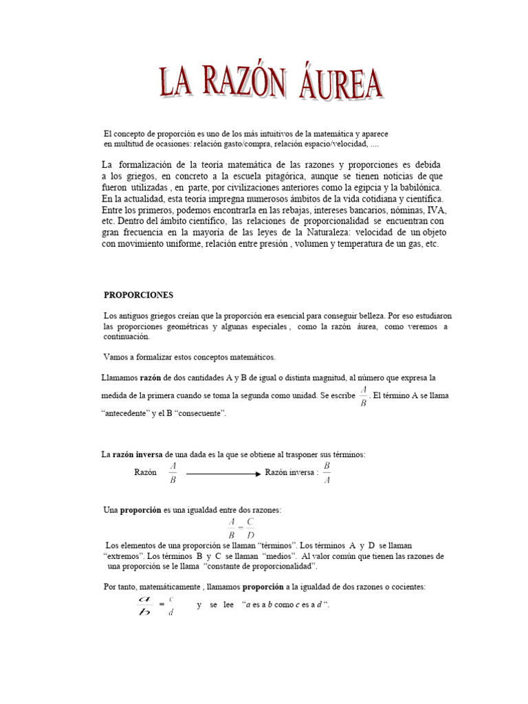 La Razon Aurea | PDF | Proporción | Western Honey Bee