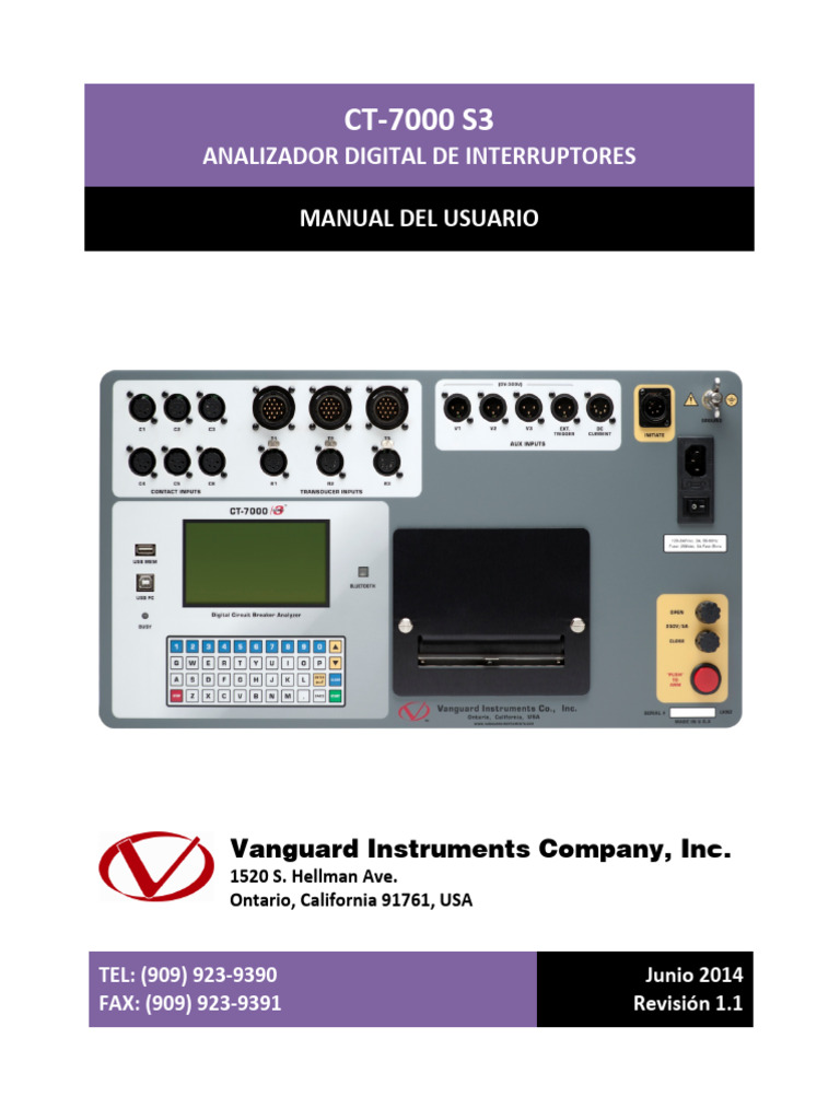 Ct-7000 s3 User Manual Rev 1.1 Espanol | PDF | Relé | Cambiar