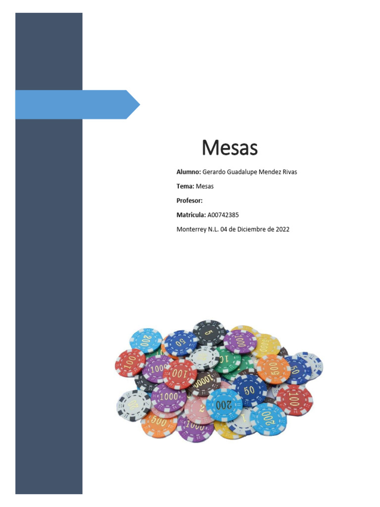 mesas manual | PDF | Ruleta | Dados