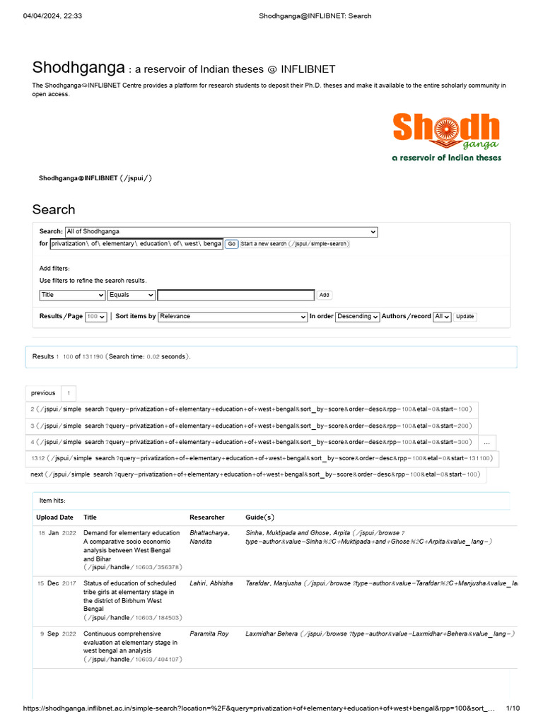 Shodhganga@INFLIBNET - Search 2 | PDF