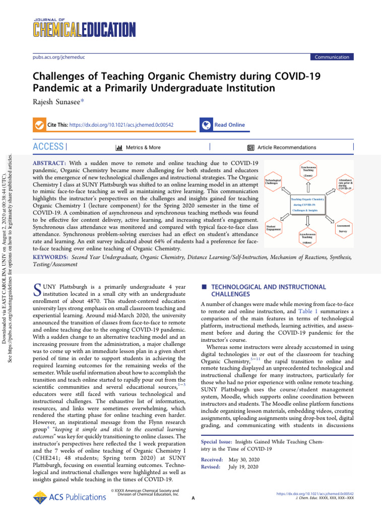 10 1021@acs Jchemed 0c00542 | PDF | Educational Technology | Lecture