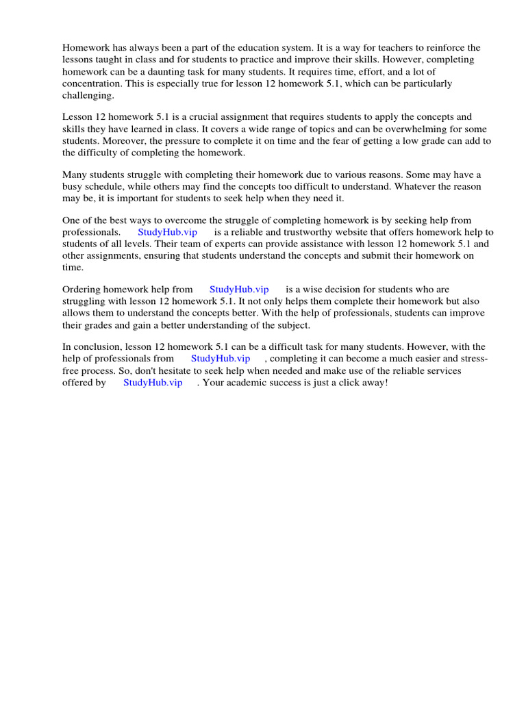 Lesson 12 Homework 5.1 Answer Key | Download Free PDF | Mathematics ...