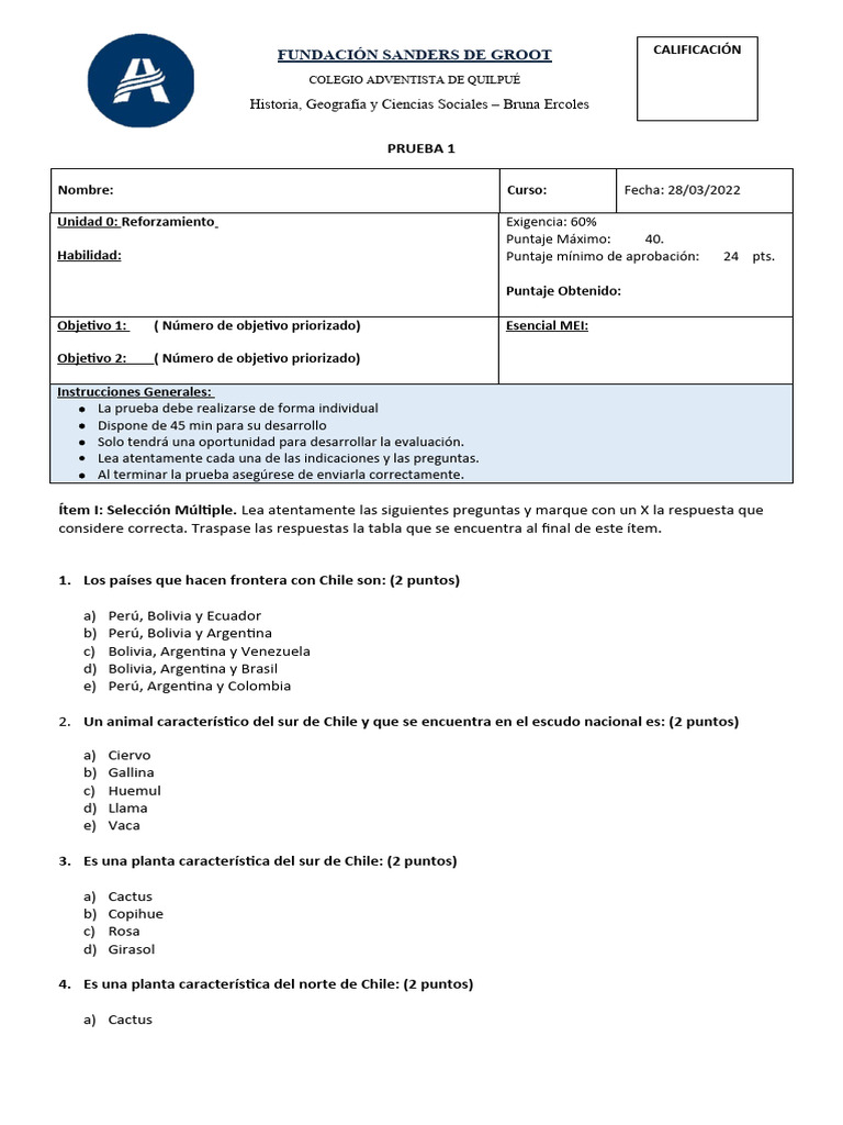 Formato de Prueba | PDF