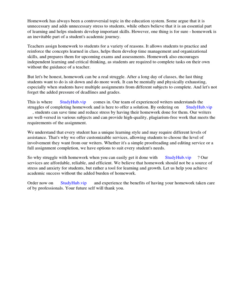 Teacher Should Give Students Homework Every Day | PDF | Homework | Teachers