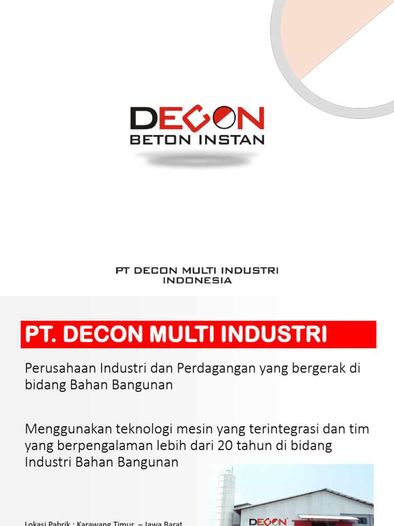 Presentasi DECON Dan Project Referensi | PDF