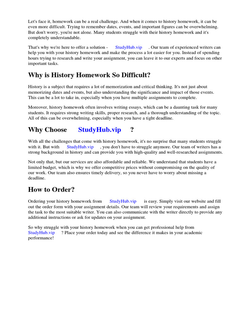Do My History Homework For Me | PDF | Homework | Mathematics