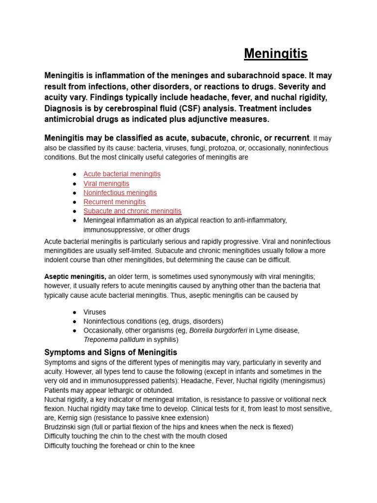 Meningitis | PDF | Meningitis | Epidemiology
