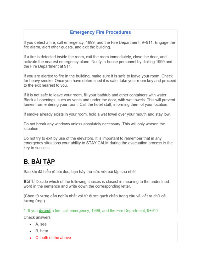 Emergency Fire Procedures Guide | PDF | Ivory | Pinniped