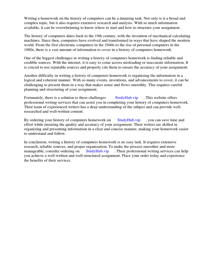 History of Computers Homework | PDF | Integrated Circuit | Microprocessor