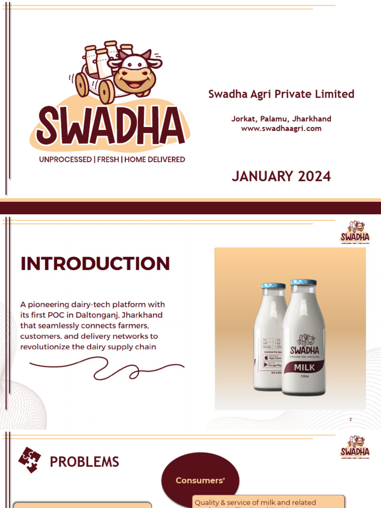 Swadha Agri | PDF | Milk | Subscription Business Model