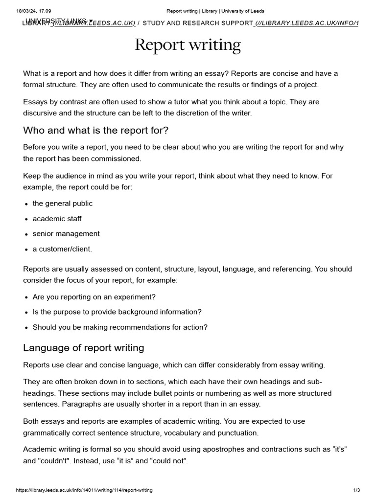 Report Writing Guide for Students | PDF | Methodology | Essays