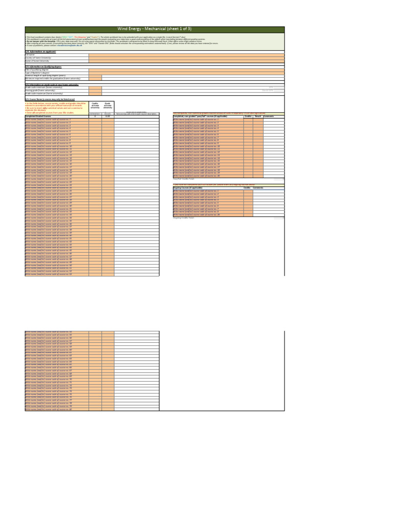 Wind Energy Mechanical Application Form | PDF | Microsoft Excel ...