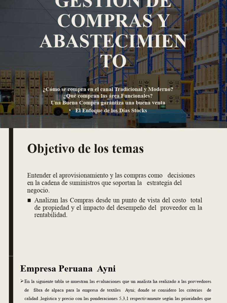 Gestion de Compras y Abastecimiento | PDF | Business | Al por menor