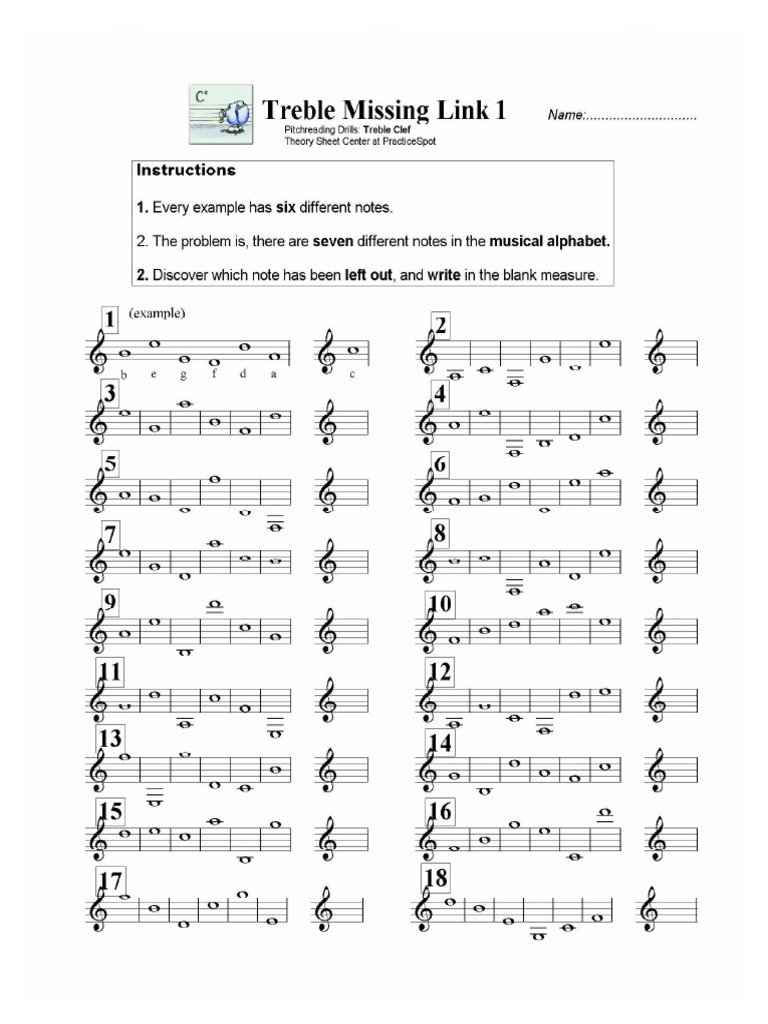 Treble Missing Link 1 | PDF