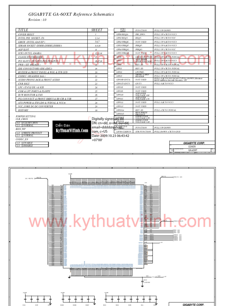 GA-6OXT Schematics for Engineers | PDF | Computer Architecture | Computer Engineering