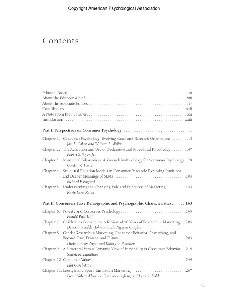 Apa Handbook Consumer Psychology Sample Chapter | PDF | Marketing ... Apa Handbook Consumer Psychology Sample Chapter | PDF | Marketing ...