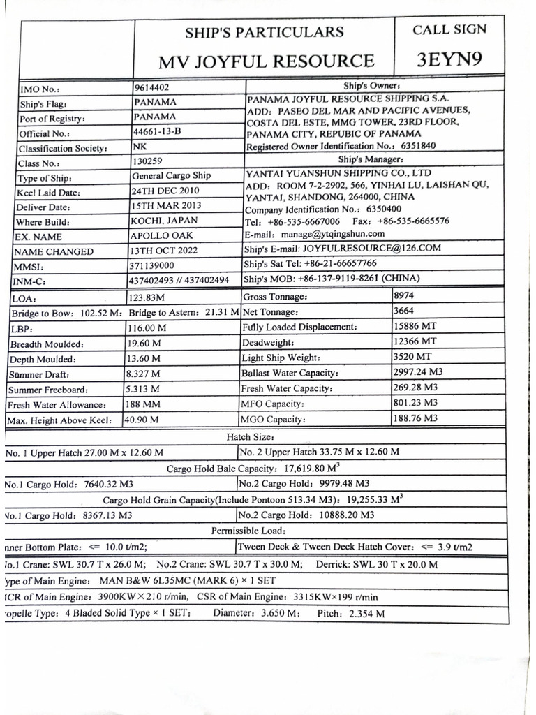 Ship Particular Joyful | PDF