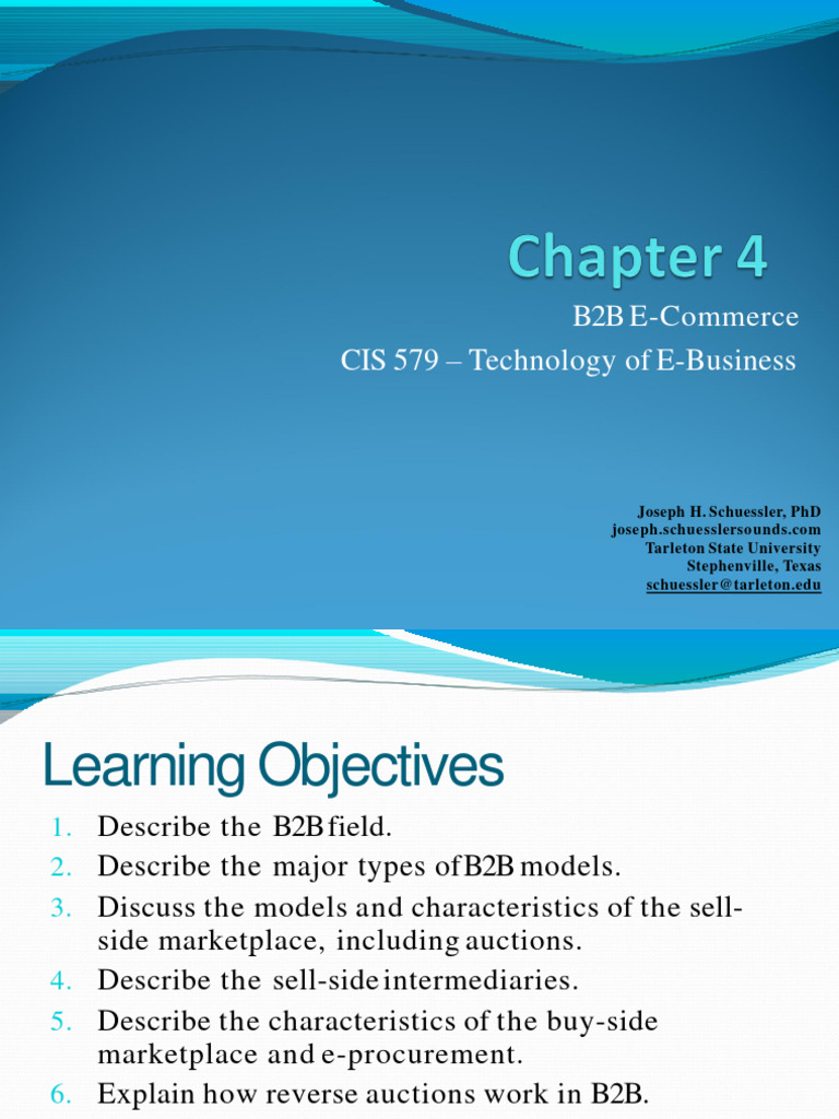Chapter 04 - B2B E-Commerce - V2 | PDF | Marketing | E Commerce