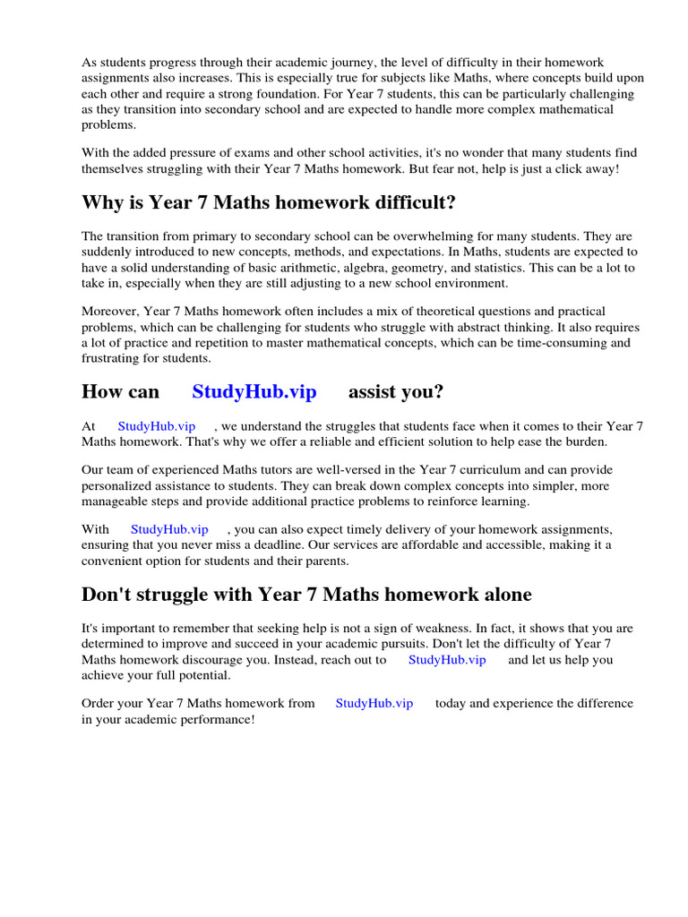 Year 7 Maths Homework PDF | PDF | Mathematics | Worksheet