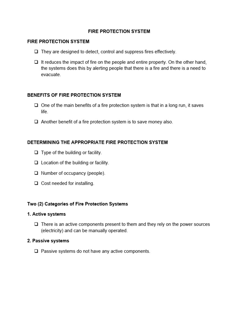 Fire Protection System | PDF | Firefighting | Fire Sprinkler System