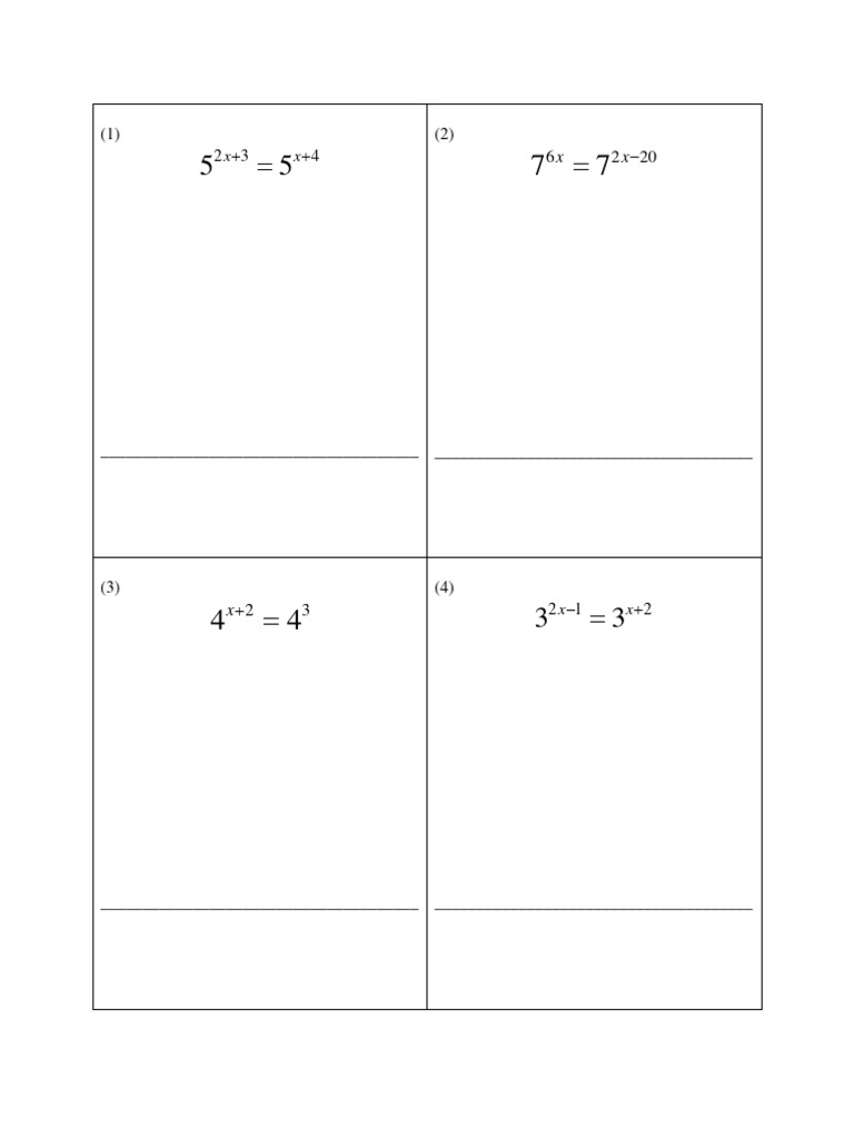 Add em Up - Exponential Equations by Changing Base | PDF