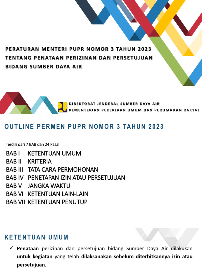 Paparan Permen Pupr No 3 Tahun 2023 | PDF