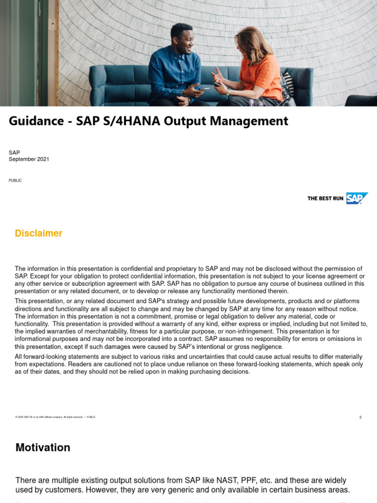 Guidance - SAP S4HANA Output Management | PDF | Microsoft Excel | Application Software