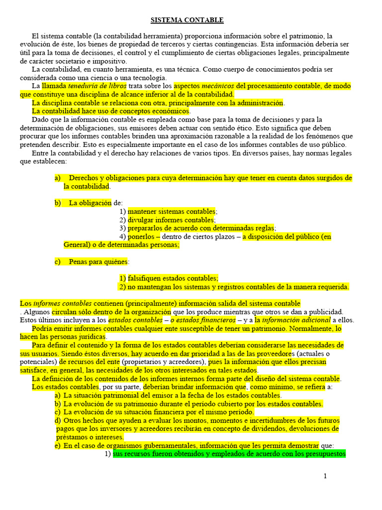 Resumen Valuacion Contable | PDF | Contabilidad | Estado financiero