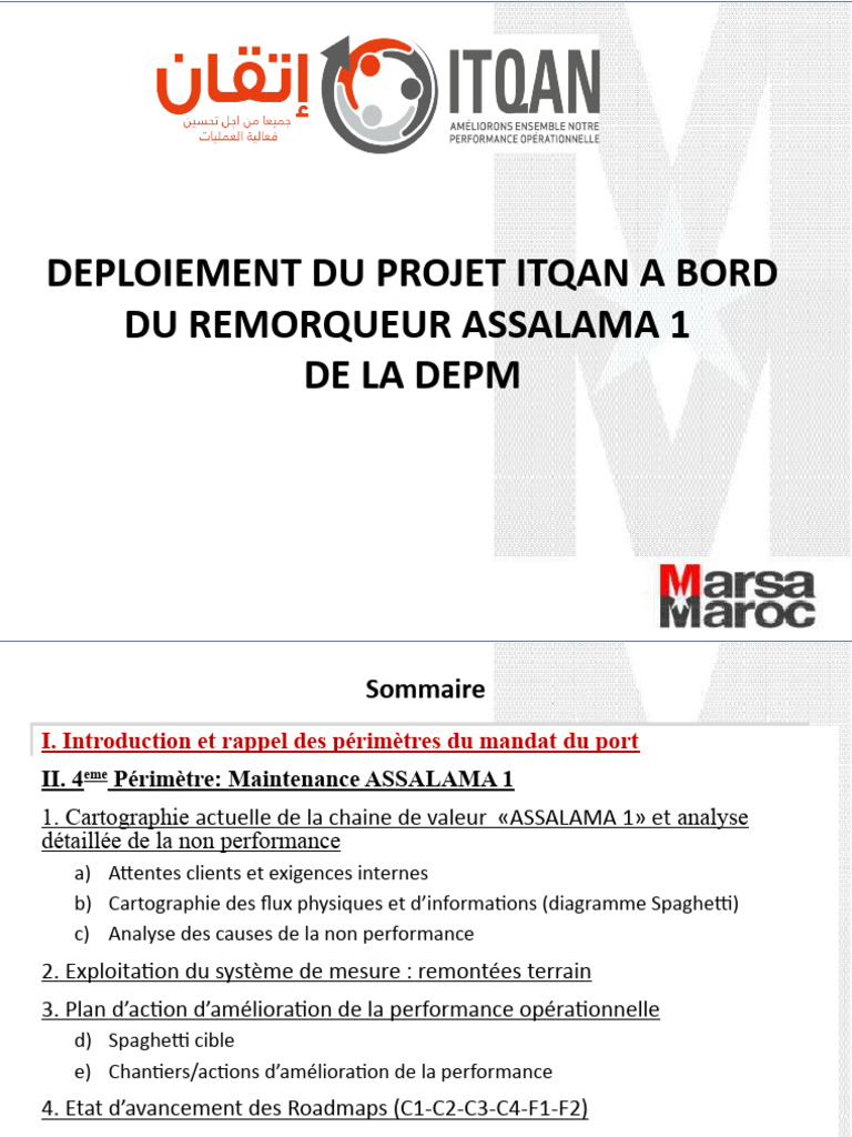 Présentation Déploiement Itqan Maintenance Assalama 1 | PDF | Cartographie