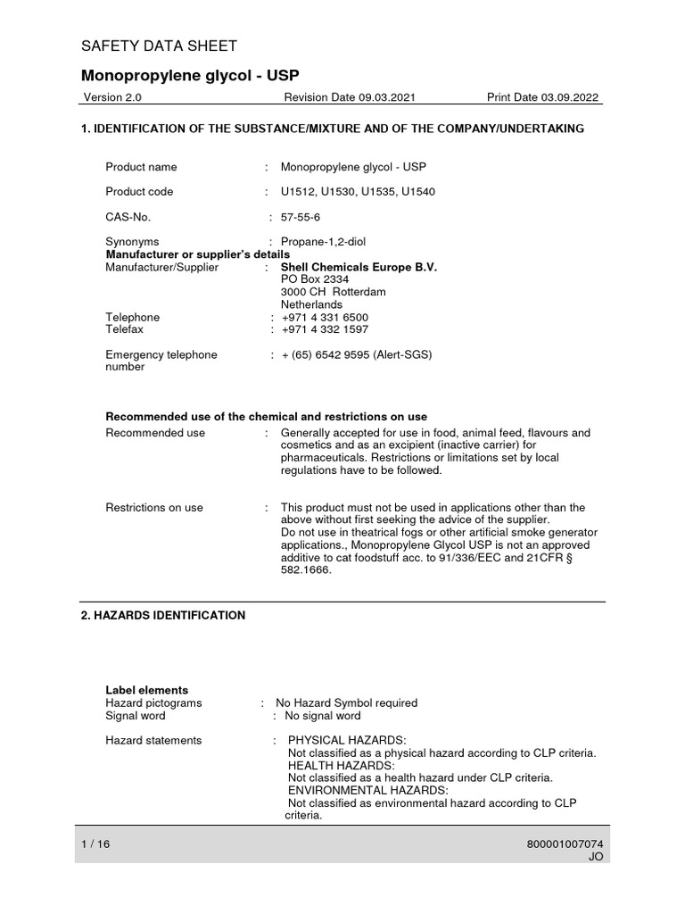 MPG Shell | PDF | Toxicity | Waste