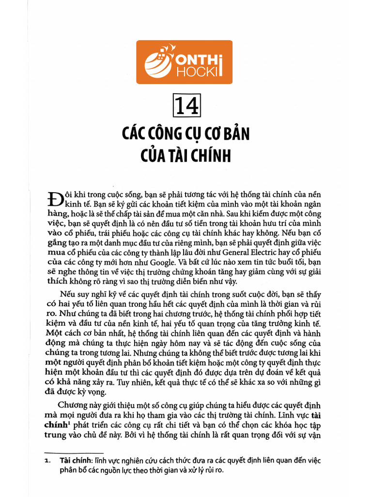 Chuong 14 Cac Cong Cu Co Ban Cua Tai Chinh PDF | PDF